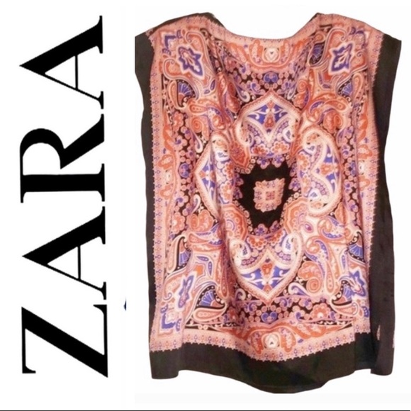 Zara | Tops | Nwt Zara Multicolor Handkerchief Top | Poshmark